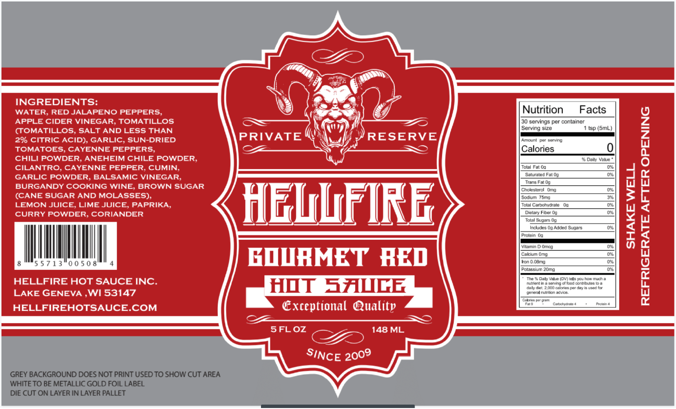 Hellfire – Gourmet Red - chilisauser.no
